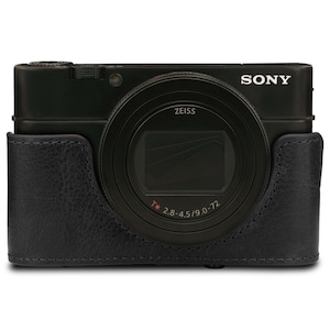 Fine Leather Camera Case & Strap Compatible With Sony Cyber-shot DSC ...