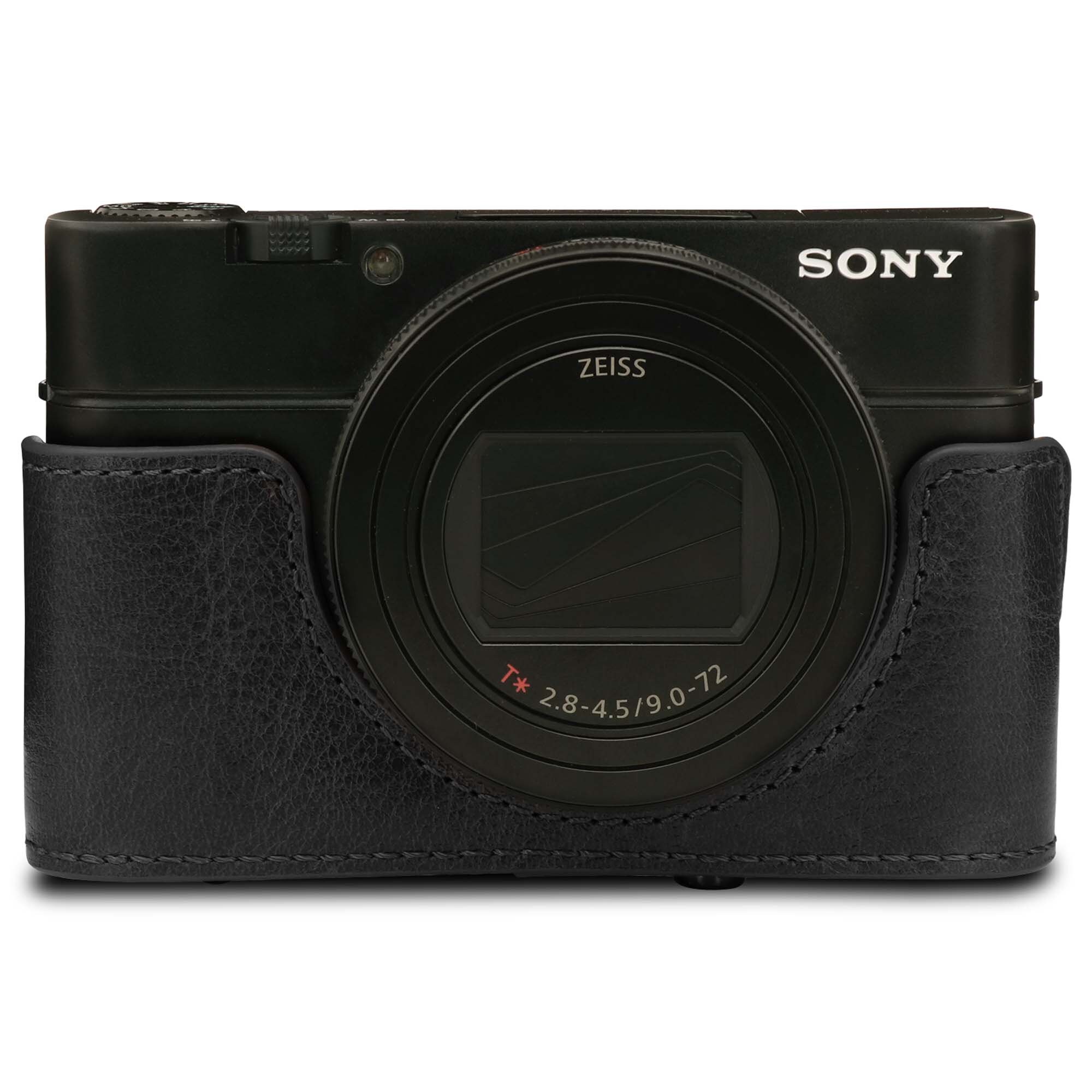 Fine Leather Camera Case & Strap Compatible With Sony Cyber-shot DSC ...
