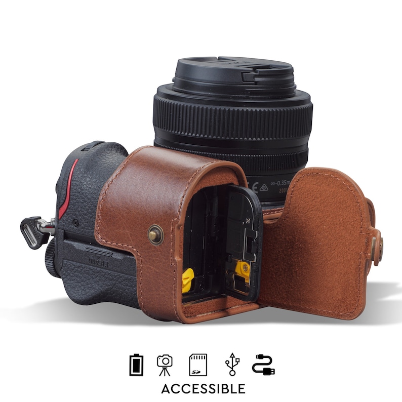 Nikon Z5 Hand Crafted Half Camera Case, Top Grain Leather Compact ...