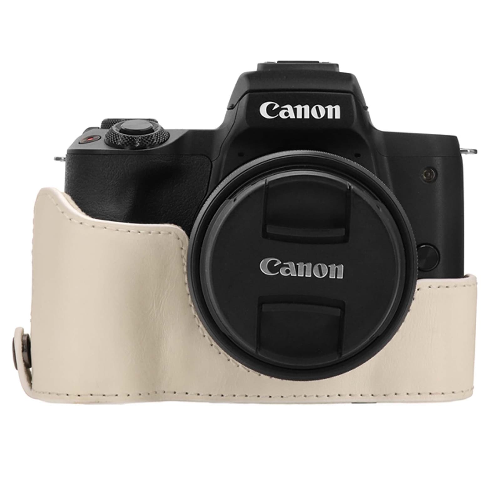 Canon EOS M50 II, EOS M50 (15-45mm) Leather Camera Case & Strap - Black ...