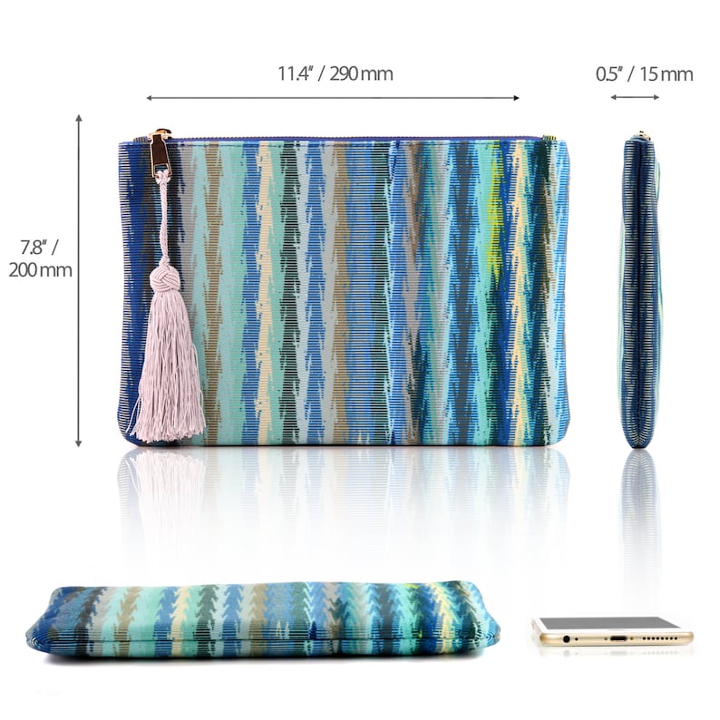 Designer Zipped Party Clutch Ultra Slim Modern Clutch With | Etsy UK