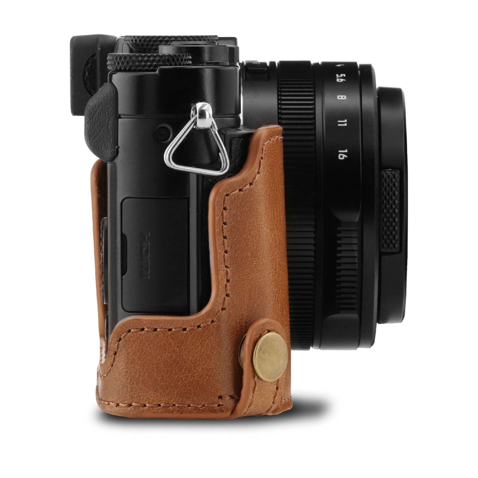 Fine Leather Camera Case & Strap Compatible With Panasonic Lumix DC ...