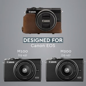 Vintage Style Protective Leather Canon EOS M200, M100 Camera Case With ...