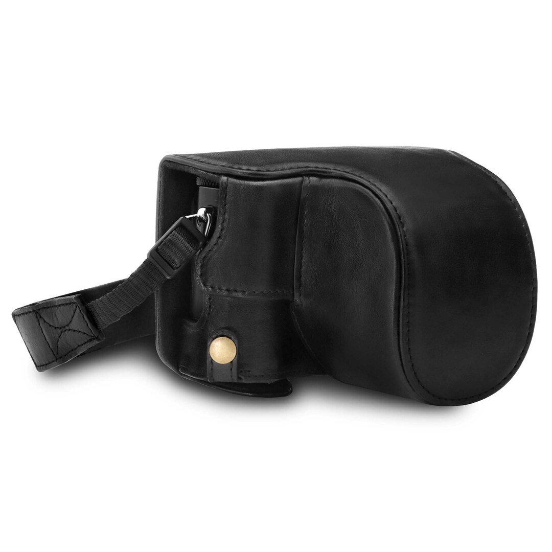 Fine Leather Camera Case & Strap Compatible With Panasonic Lumix DC ...