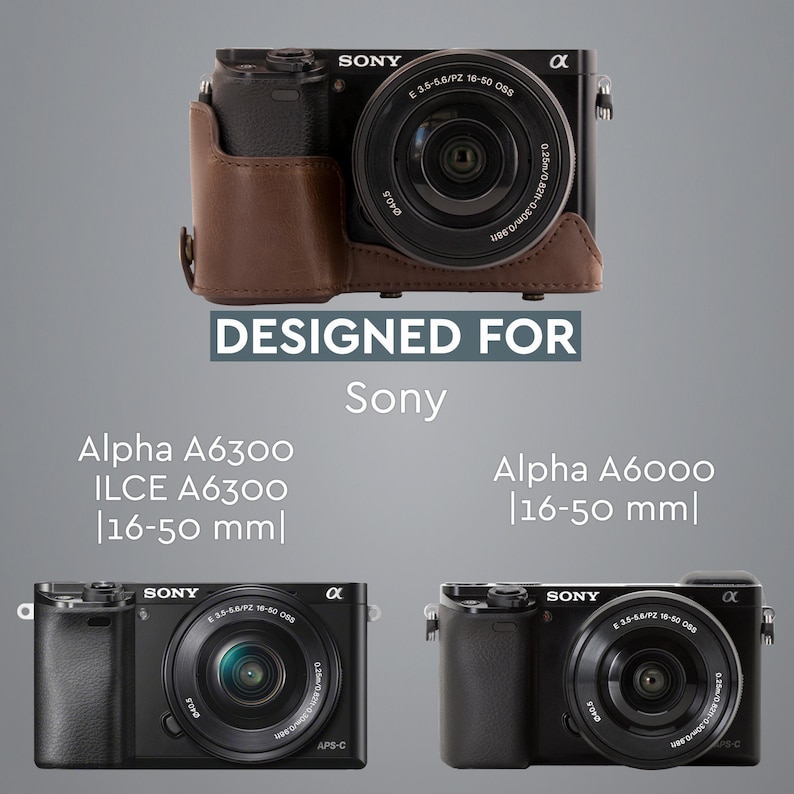 Sony Alpha A6300, A6000 (16-50 Mm) Camera Bag Protective Leather Camera ...