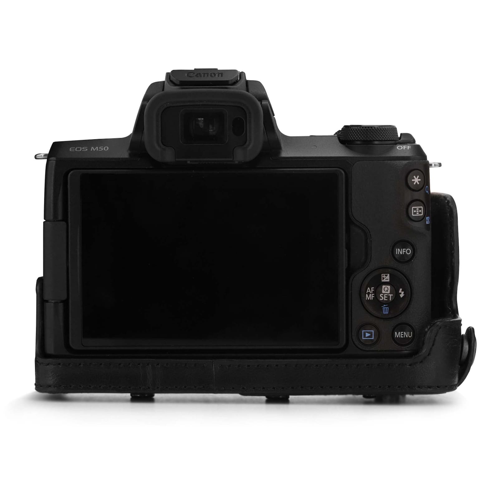 Canon EOS M50 II, EOS M50 (15-45mm) Leather Camera Case & Strap - Black ...
