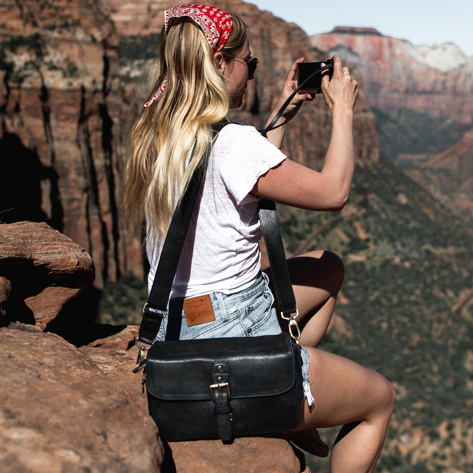 Personalized Top Grain Italian Leather Messenger Bag Camera Bag for ...