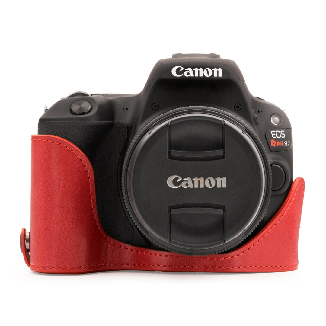 Canon Rebel SL3 Leather Camera Case - Handmade Half Case Cover, Compact ...