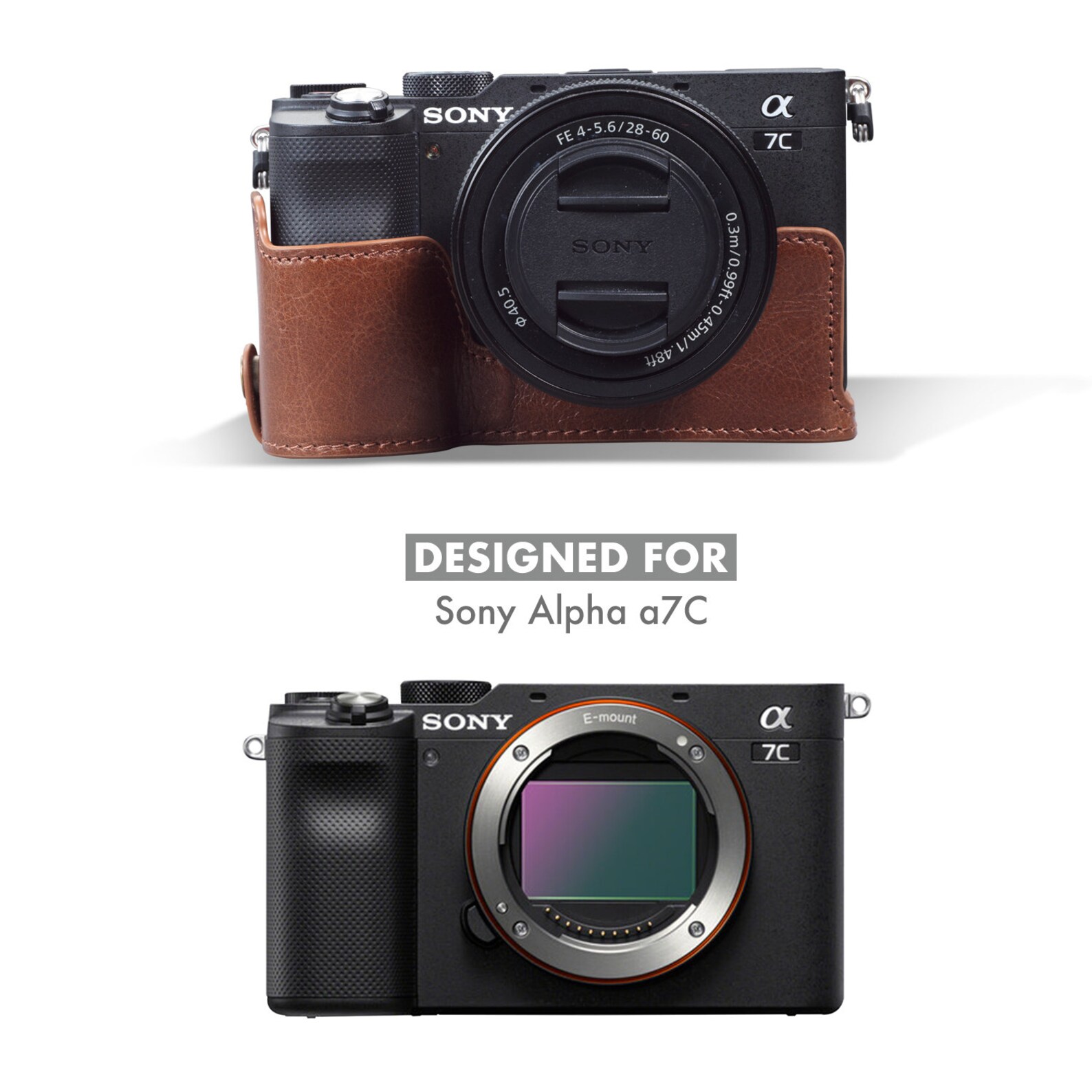 Leather Camera Case for Sony A7c | Handcrafted Half Case | Graduation ...