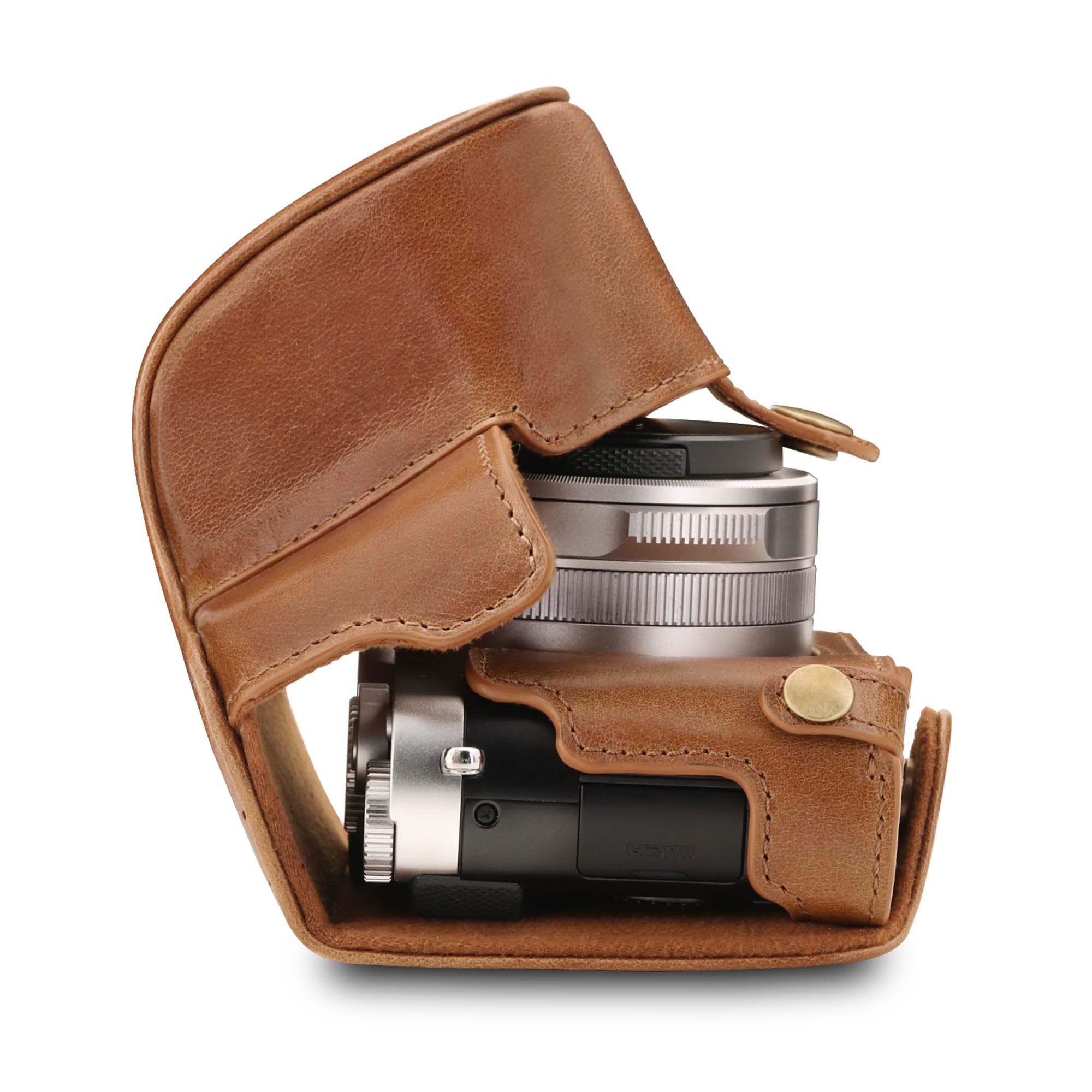 Fine Leather Camera Case & Strap Compatible With Leica D-lux 7, D-lux 8 ...