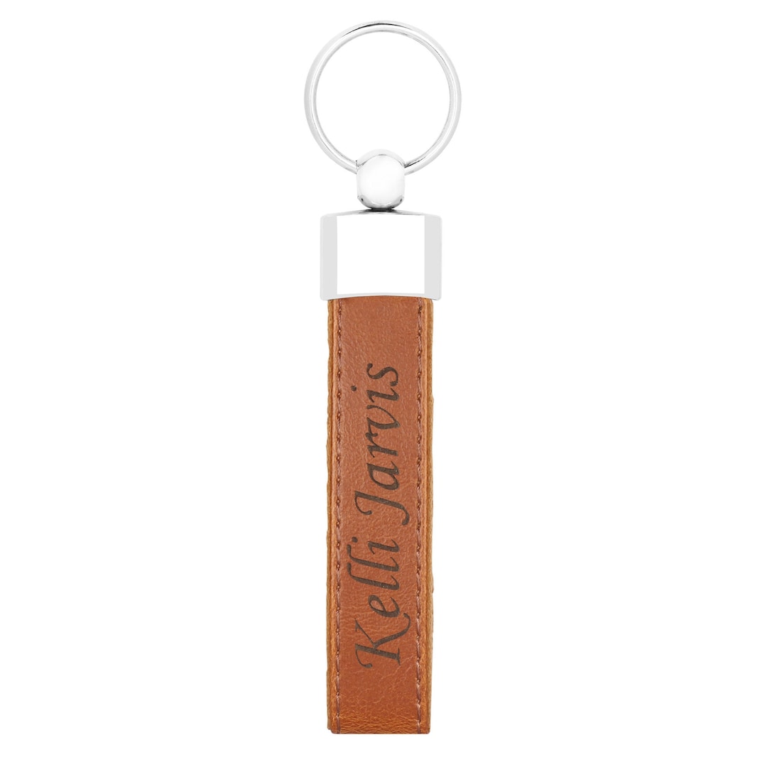Set of 3 Personalized Keychains Custom Leather Key Chains - Etsy