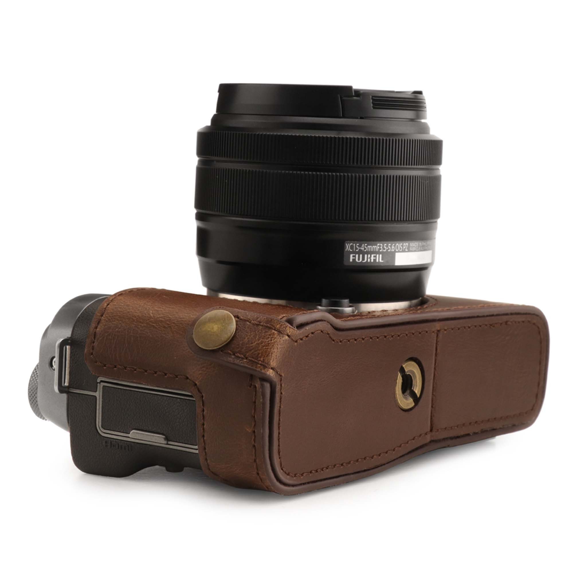 Leather Camera Half Case & Strap Compatible With Fujifilm X-A7 ...