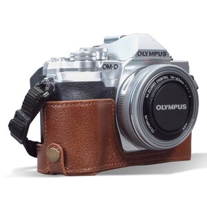 Genuine Leather Camera Half Case | Olympus OM-D E-M10 Mark IV Protector ...