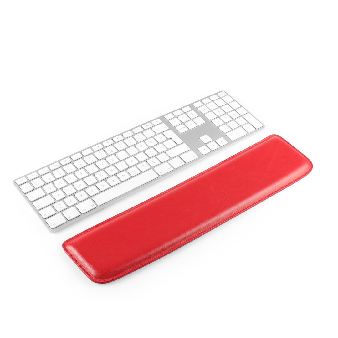 Personalized Leather Keyboard Pad With Wrist Rest - Custom Desk Mat ...