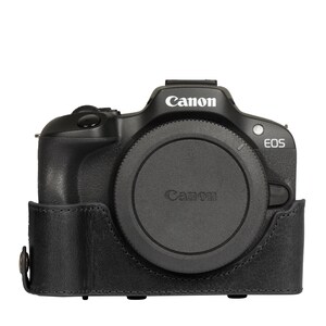 Fine Leather Camera Case & Strap Compatible With Canon EOS R100(18-45mm ...