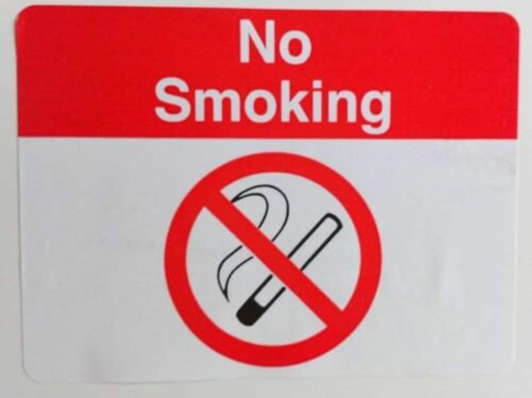 No Smoking Stickers / No Smoking Labels. Red & White Strong - Etsy