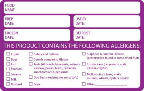 Food Allergy Allergen Warning Day Dot Labels/catering Stickers 500 per ...