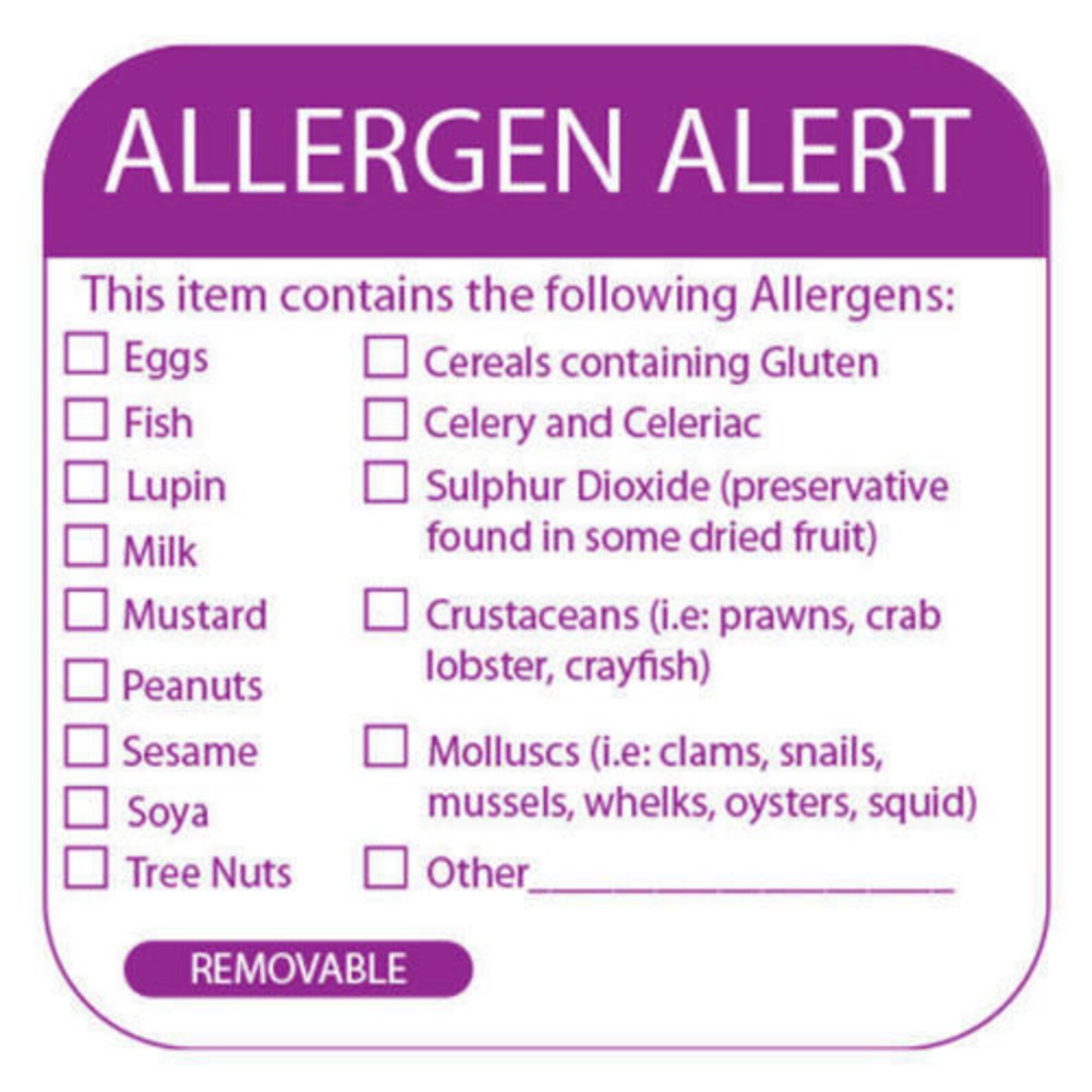 Food Allergy Allergen Warning Day Dot Labels/catering Stickers - Etsy