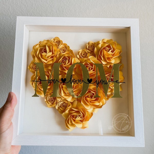 Paper Flower Shadow Box - Etsy