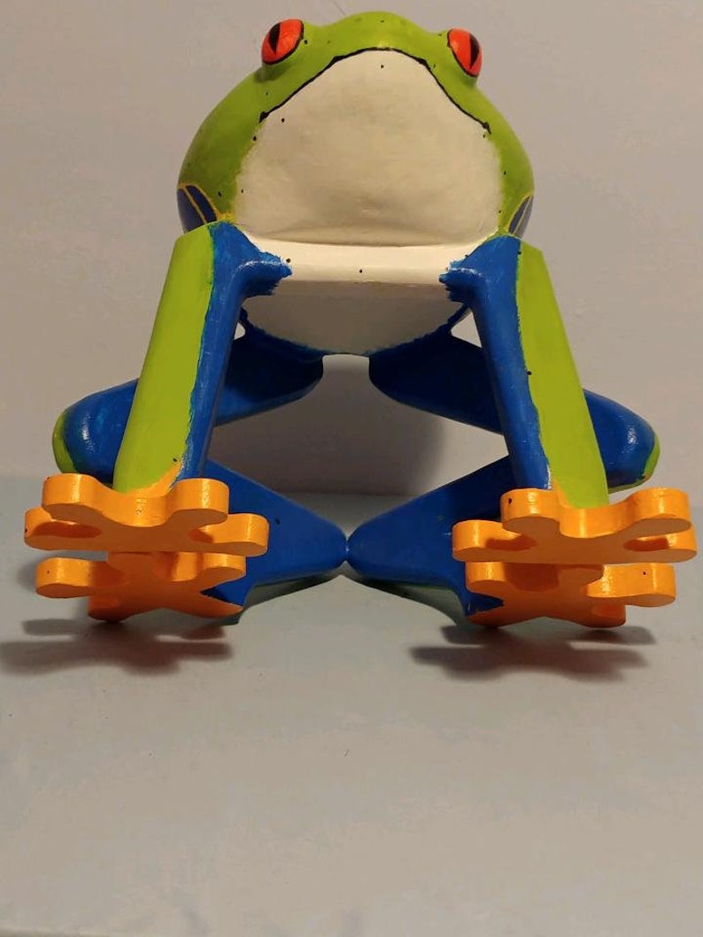 Red Eye Frog Wood Stool - Etsy