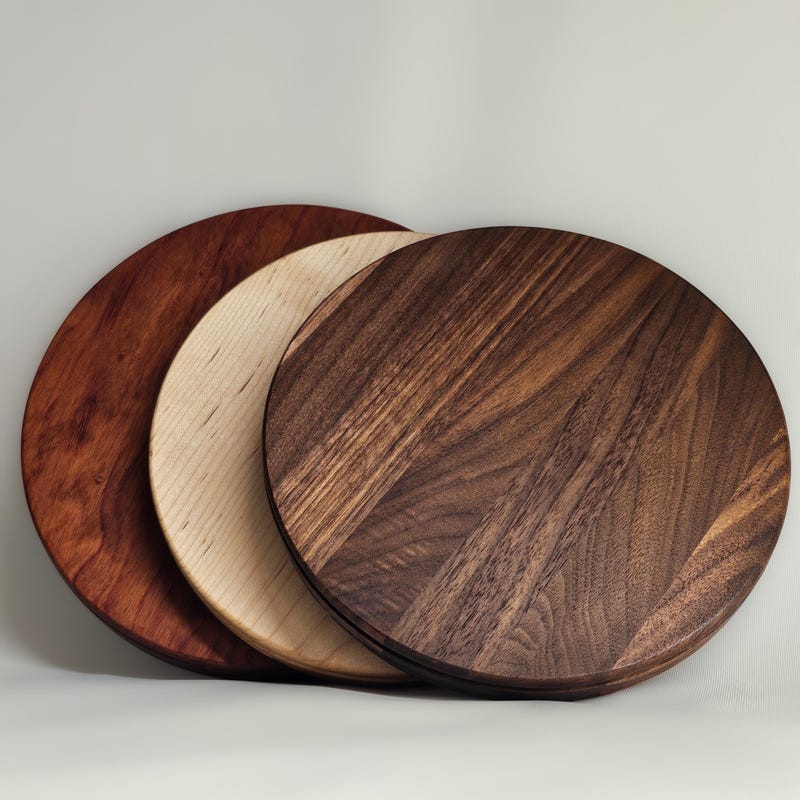 Round Wood Cutting Board - Etsy