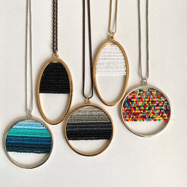 Beaded Pendant - Etsy