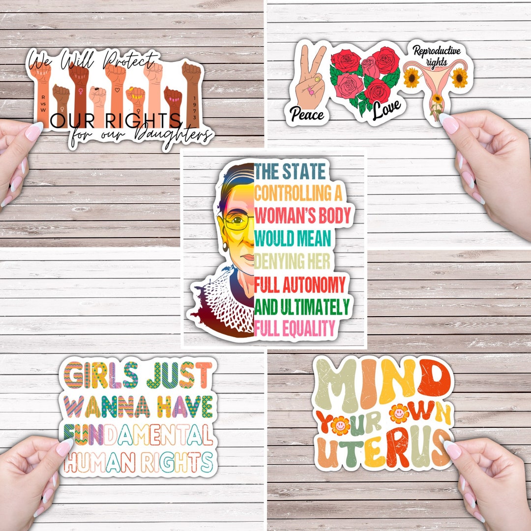 Roe V Wade Sticker Set, Support Women, Stickers, Waterproof Sticker ...