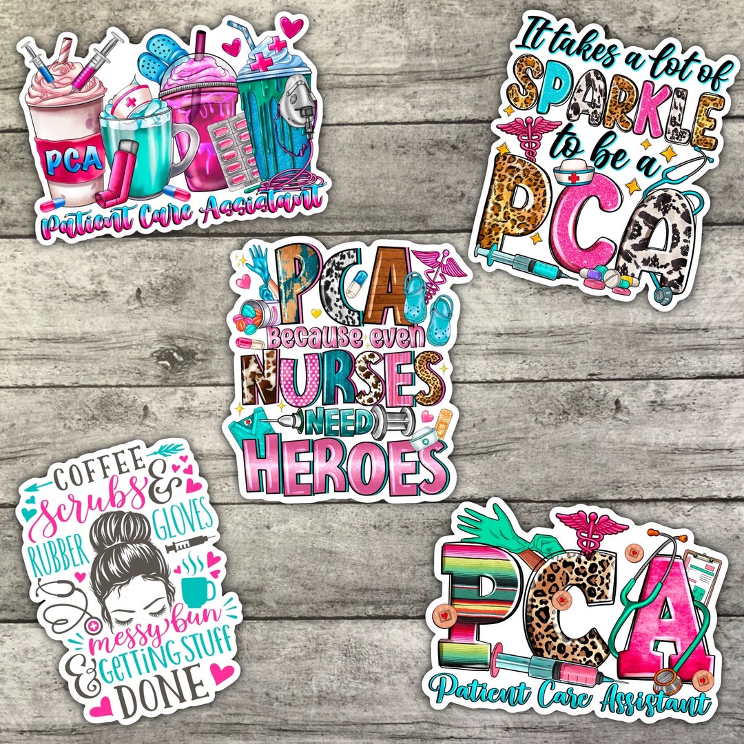 PCA Sticker Set, Patient Care Advocate Waterproof Stickers, Hydro Flask ...