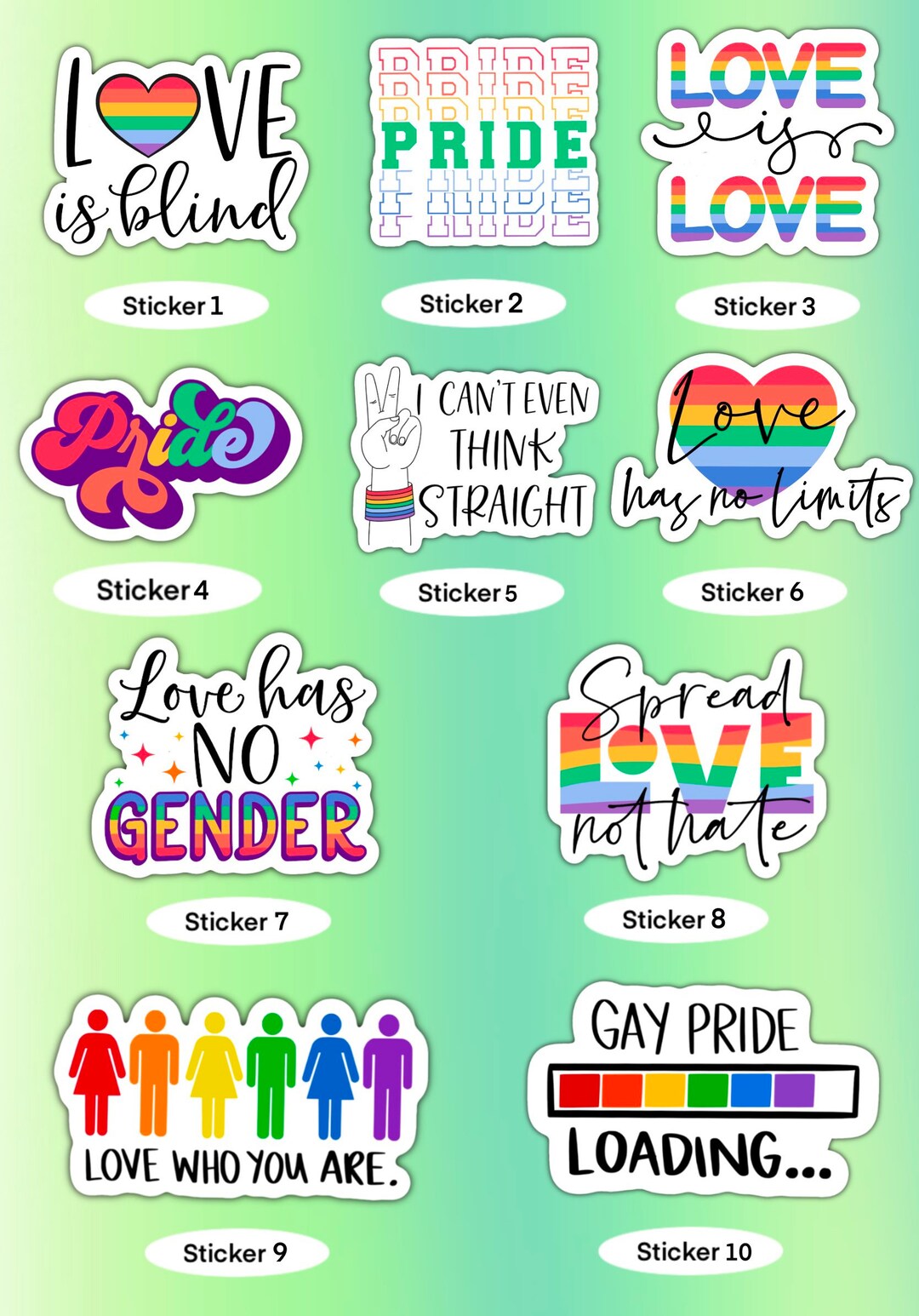 LGBTQ Stickers, Support Pride, Stickers, Waterproof Sticker, Water ...