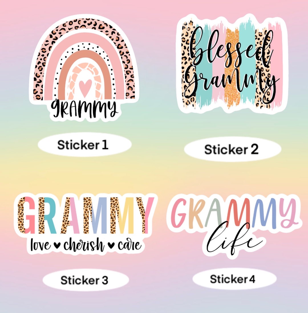 Grammy Stickers, Waterproof Stickers, Hydroflask Stickers, Water Bottle ...