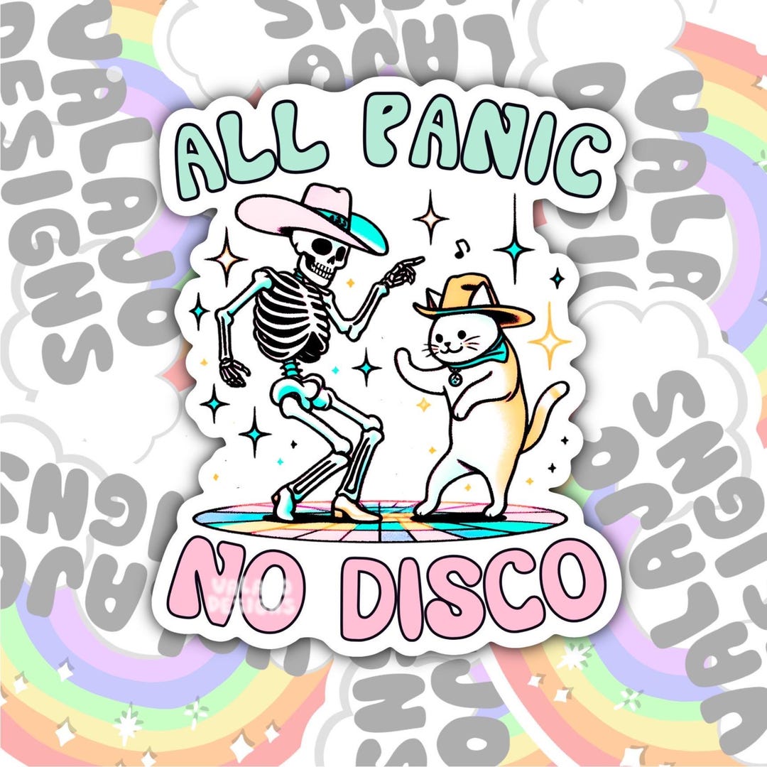 All Panic No Disco Sticker: Funny Sarcastic Waterproof Vinyl Decal - Etsy