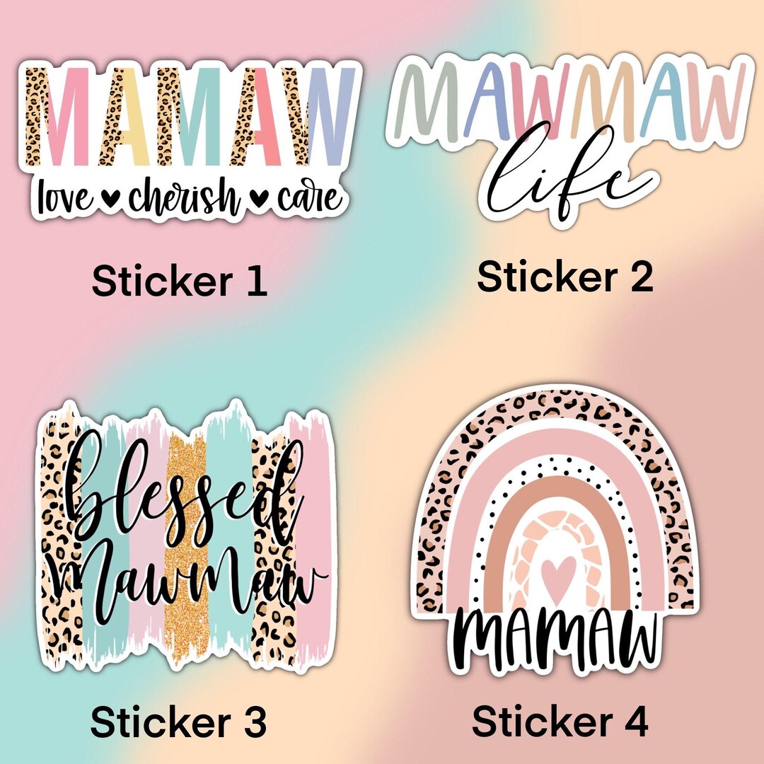 Mamaw Life Waterproof Sticker: Laptop, Water Bottle Decal - Etsy