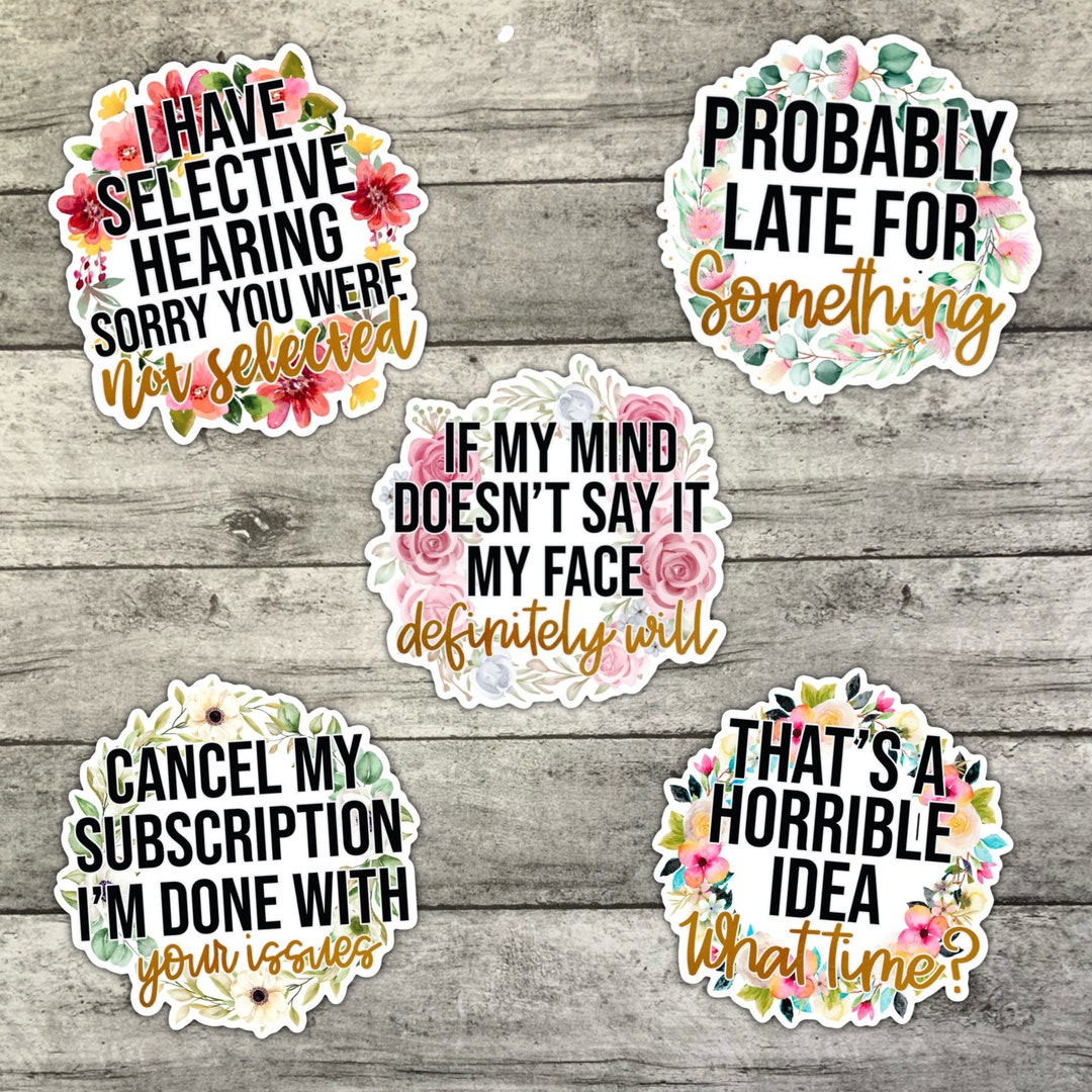 Funny Adult Sticker Bundle, Sticker Pack, Stickers, Waterproof Sticker ...