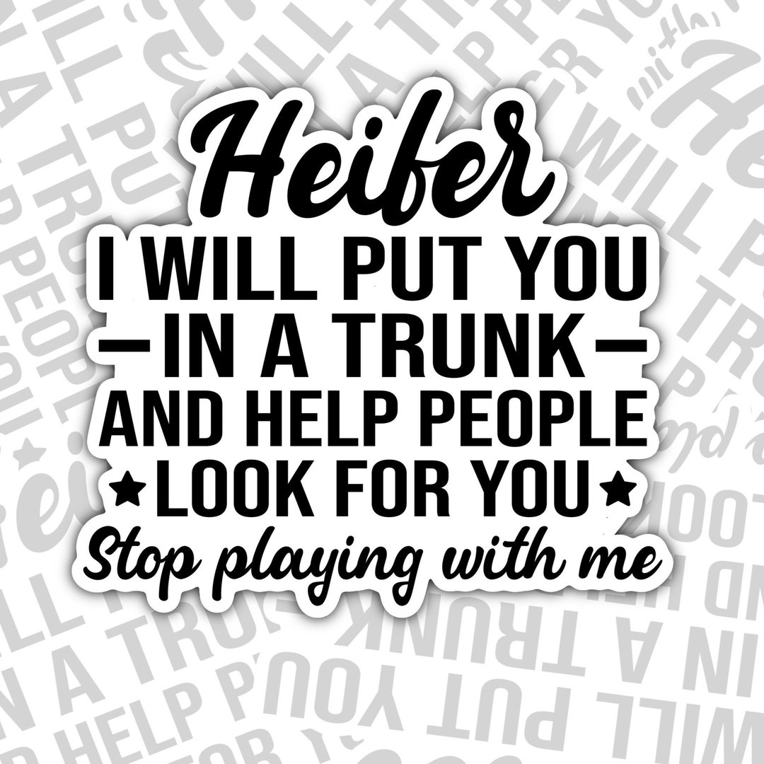 Stop Playing With Me, Sticker, Waterproof Sticker, Hydro Flask Sticker ...