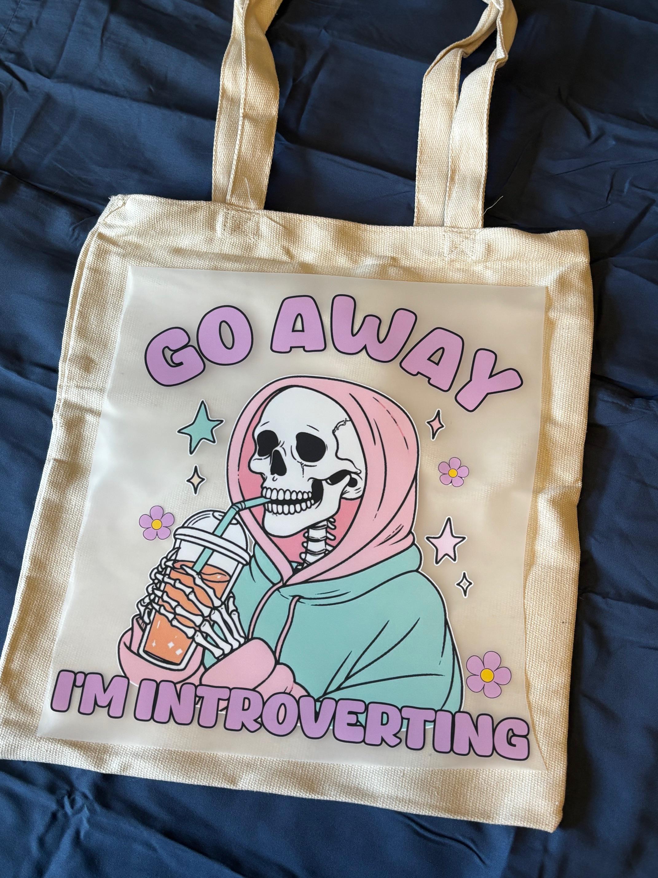 Funny Vibes Canvas Tote Bag - Sarcastic Introvert Gift - Etsy