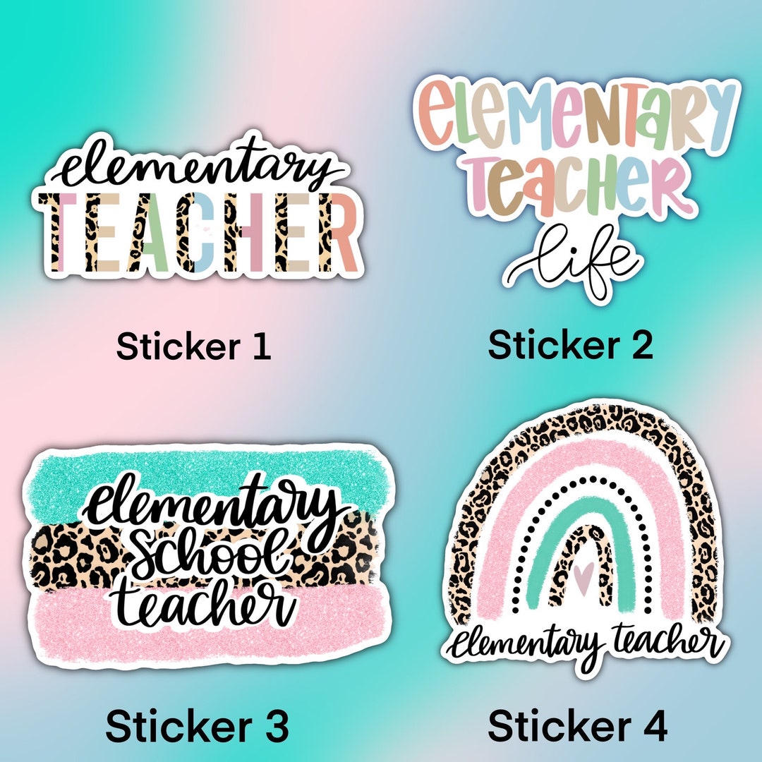 Elementary Teacher Stickers, Teacher Life, Waterproof Sticker, Water ...