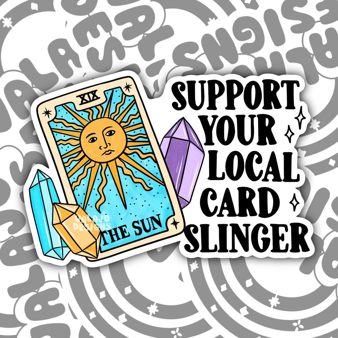 Tarot Card Reader, Vinyl Sticker - Etsy