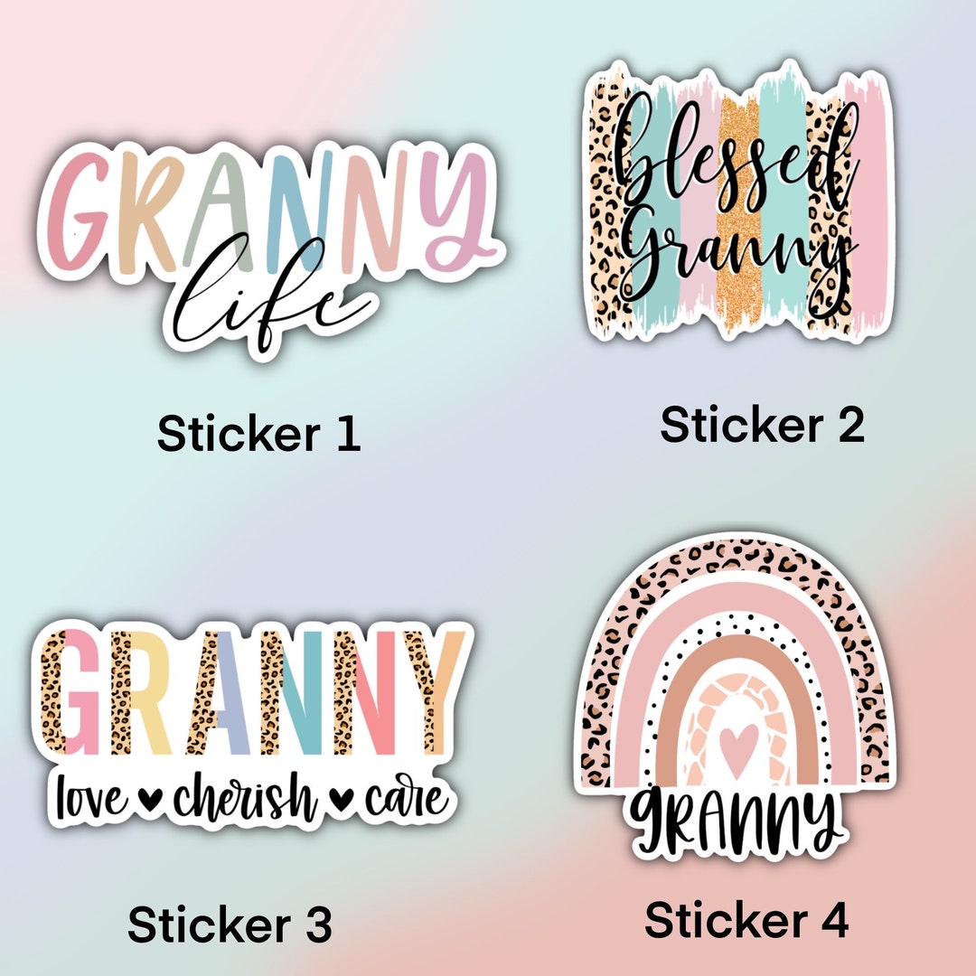 Granny Stickers, Gift for Granny, Granny Life, Waterproof Sticker ...
