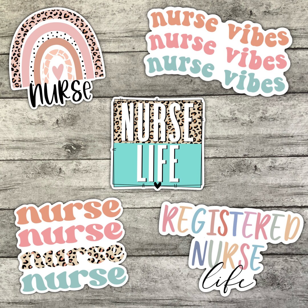 Nurse Sticker Bundle, Cute Sticker Pack, Stickers, Waterproof Sticker ...
