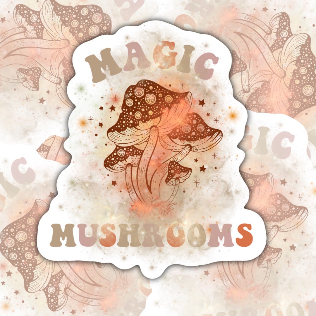 Magic Mushrooms Sticker: Waterproof Matte Vinyl Decal - Etsy