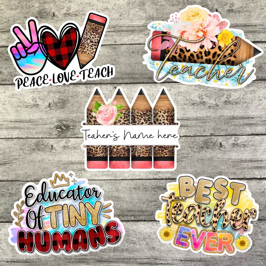 Teacher Sticker Sticker Pack, Teacher Appreciation Stickers, Waterproof ...