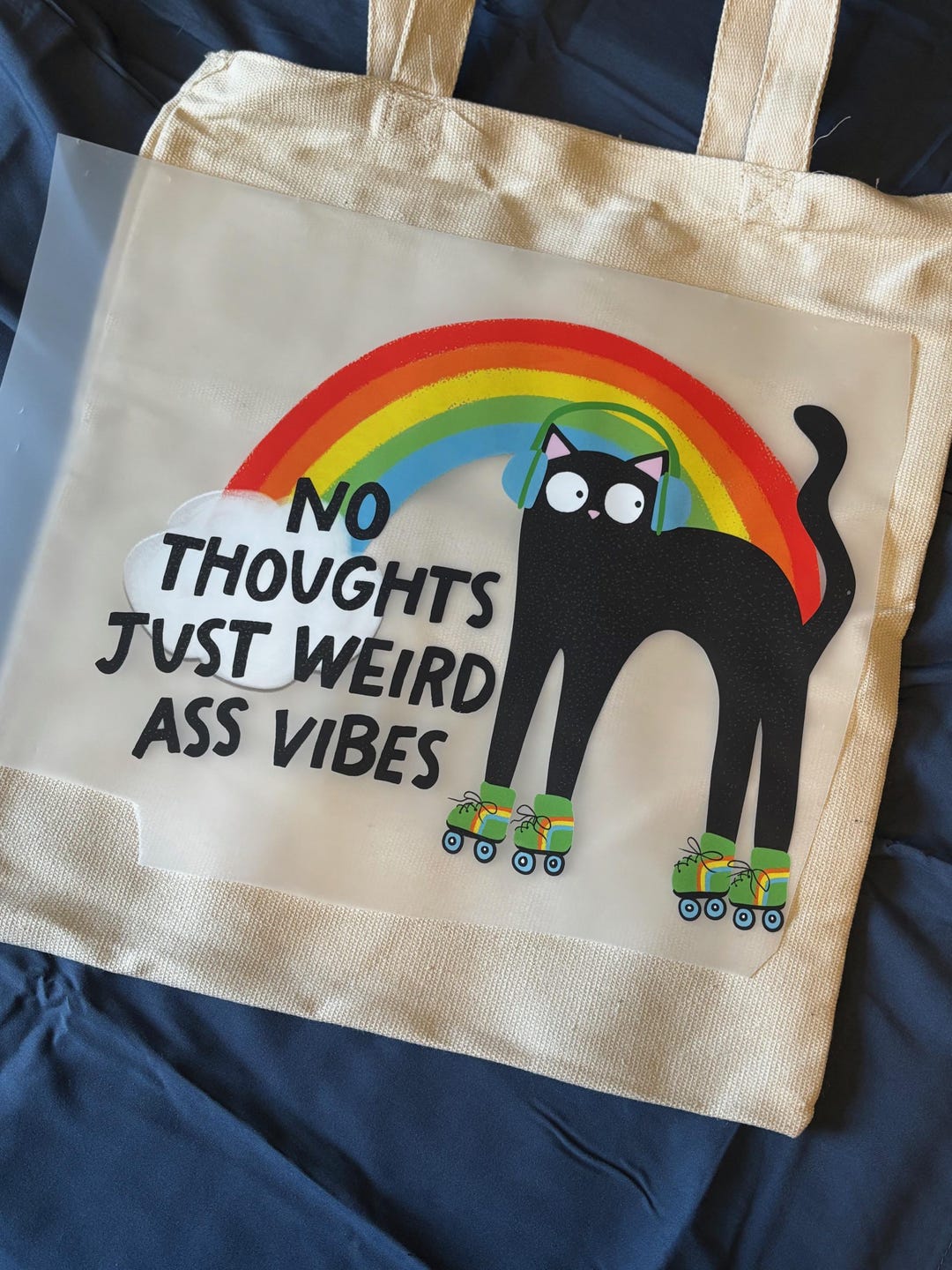 Funny Vibes Canvas Tote Bag - Sarcastic Introvert Gift - Etsy