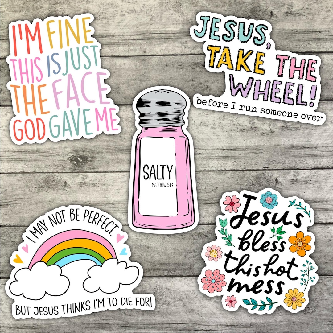 Funny Christian Sticker Set, Funny Sarcastic Waterproof Stickers, Water ...
