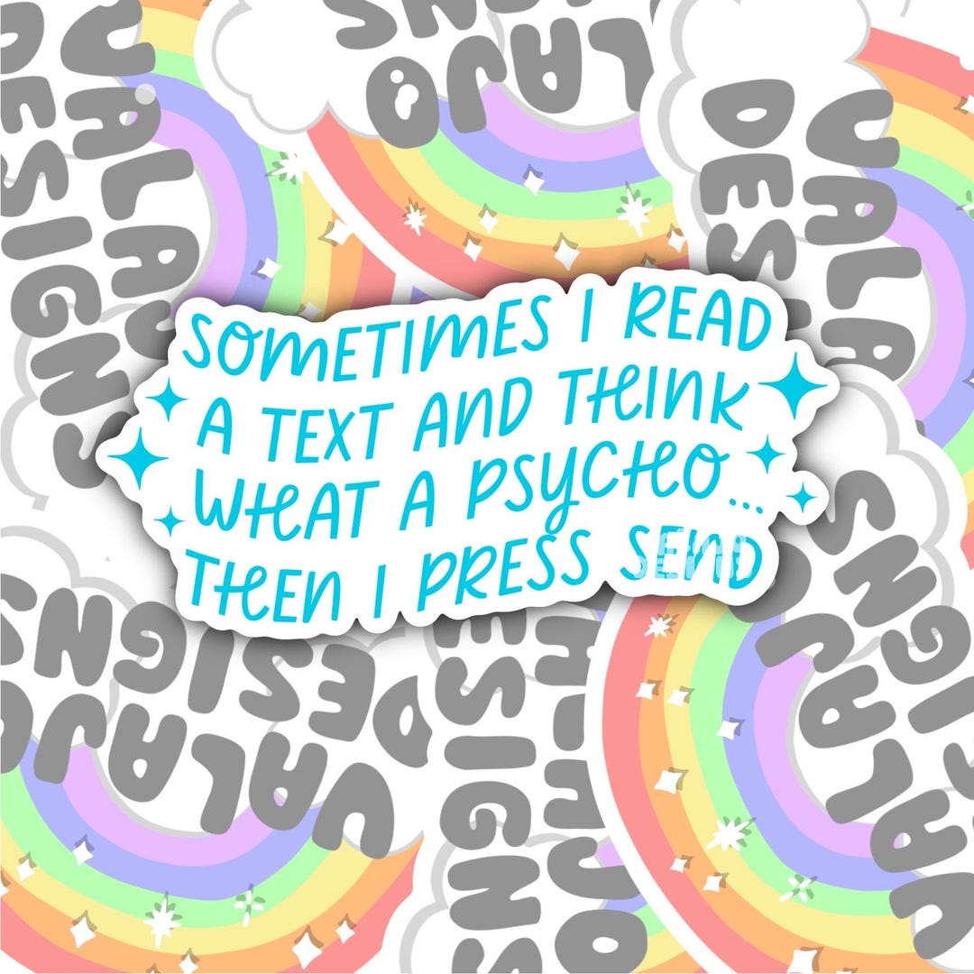 What A Psycho, It's Me, I'm the Pyscho, Funny, Sarcastic Waterproof ...