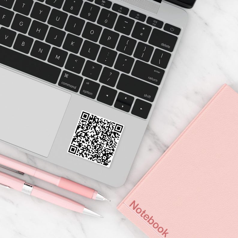 Customizable QR Code Sticker: Waterproof Matte Vinyl, Personalized Link ...