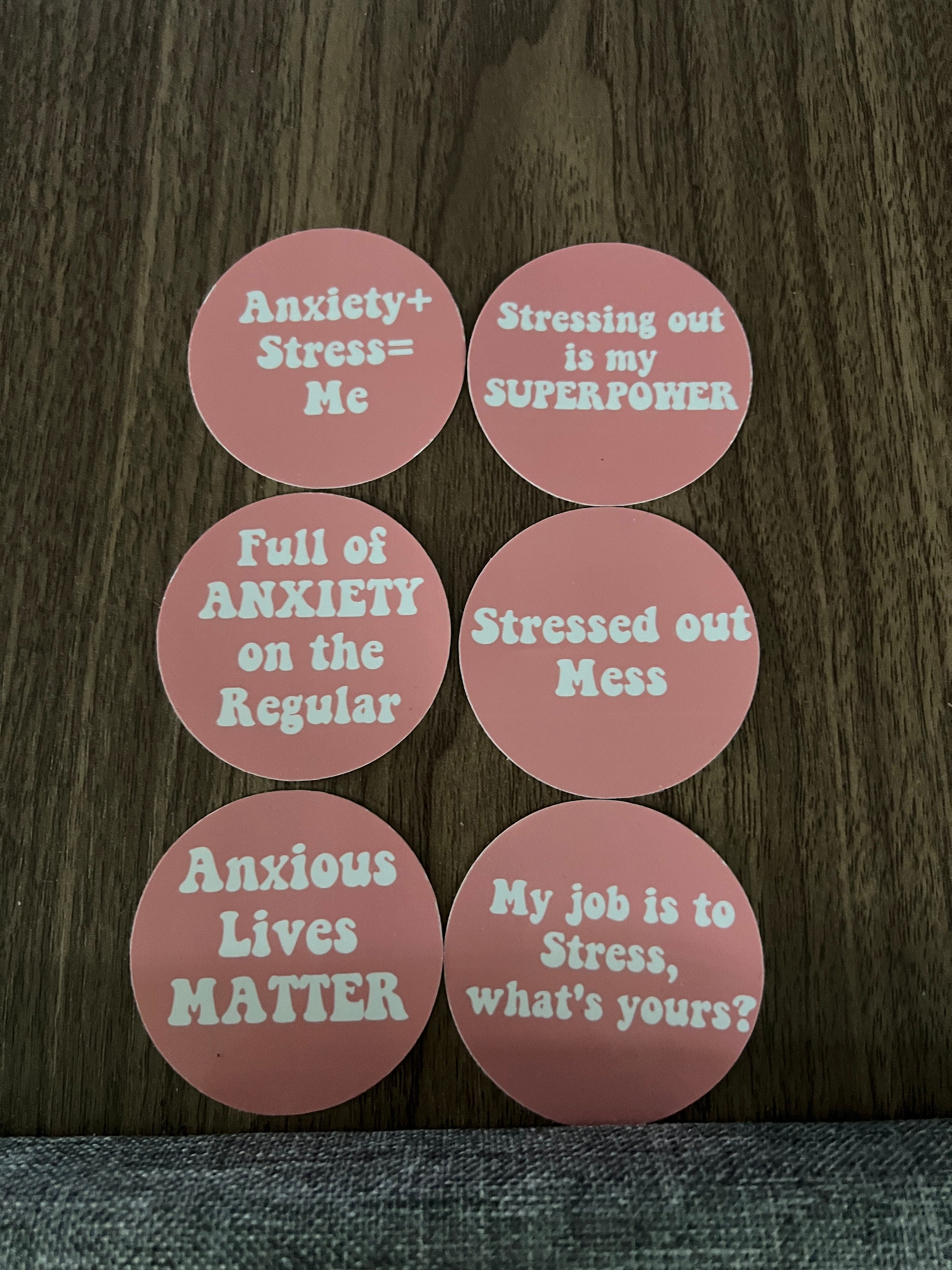 Custom Made Anxiety/stress Sticker Pack, Anxiety Stickers, Stress ...