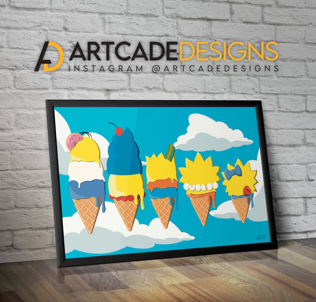 The Simpsons Poster, Ice Cream, Dessert, Summer, the Simpsons, Holidays ...