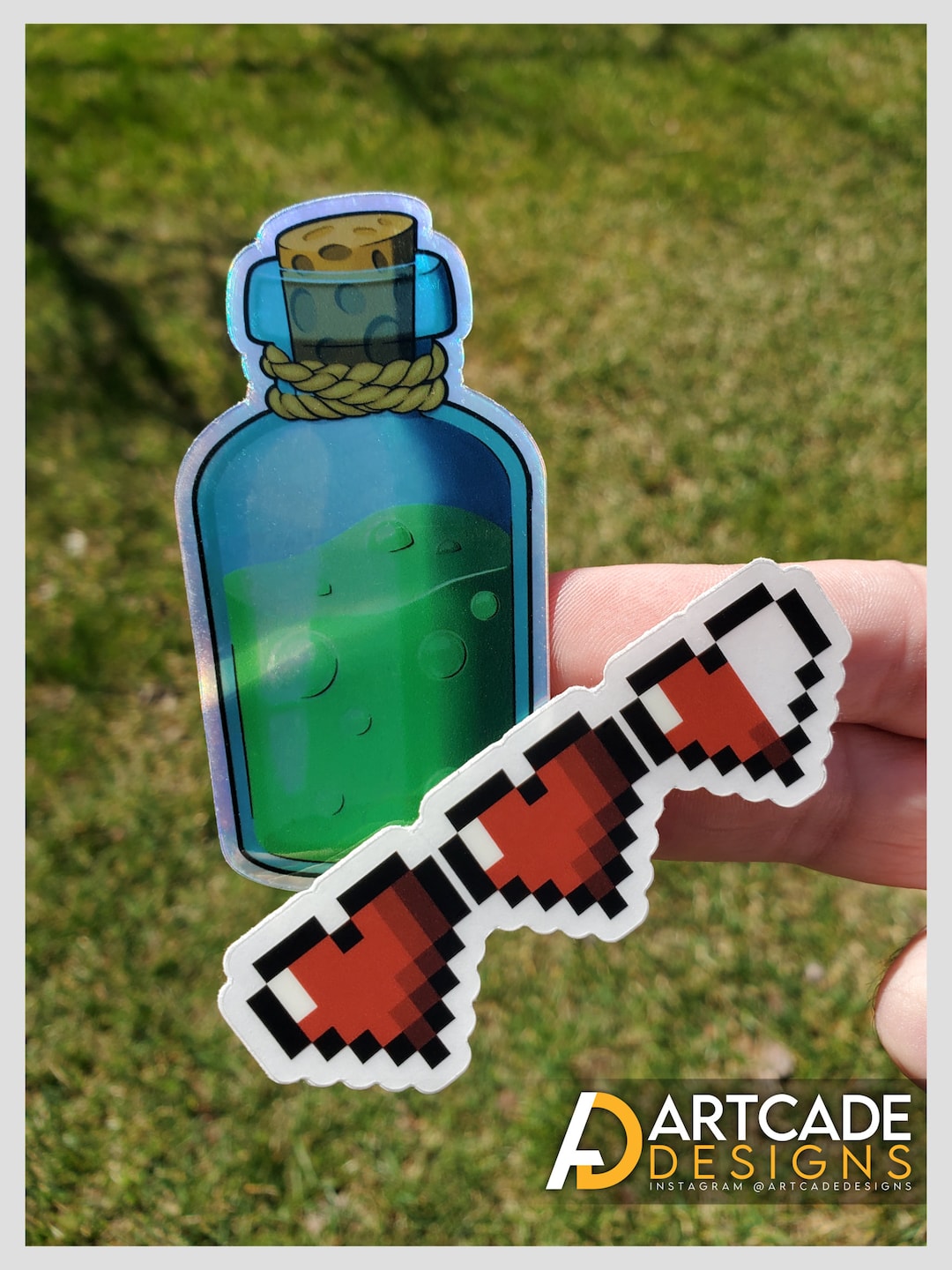 Potion Sticker Pixel Hearts Potion Healing Health Video - Etsy