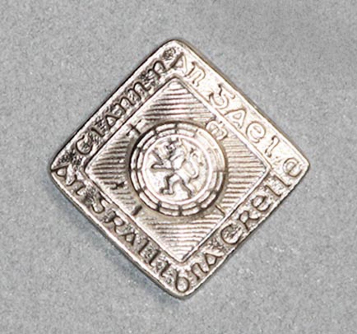 6 Pc Scottish Buttons Lion Rampant Square 3/4 Pewter Leadfree Highland ...