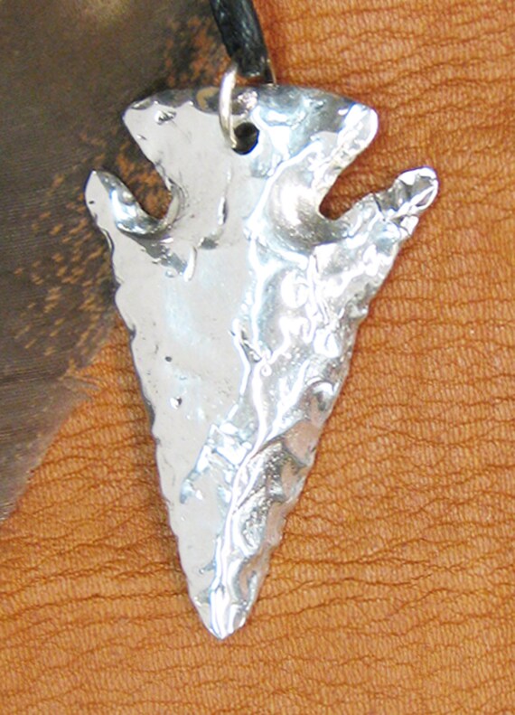 Arrowhead Necklace Men's Metal Large Arrowhead Necklace - Etsy